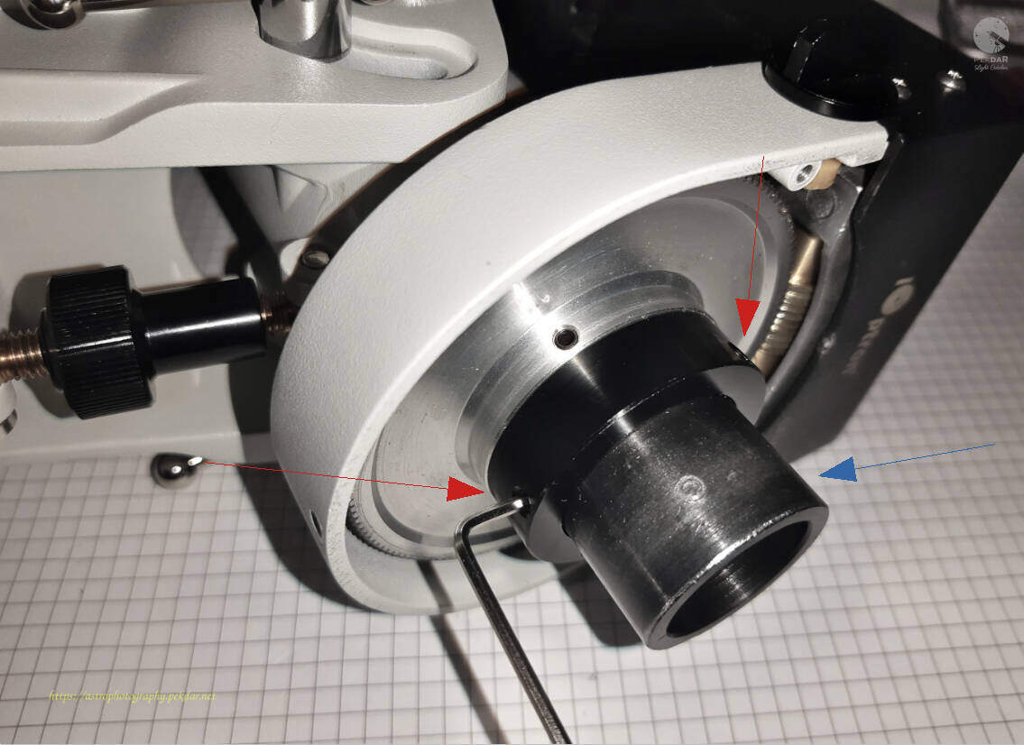 iOptron CEM25P – screws securing the nut – PekDar – light catcher