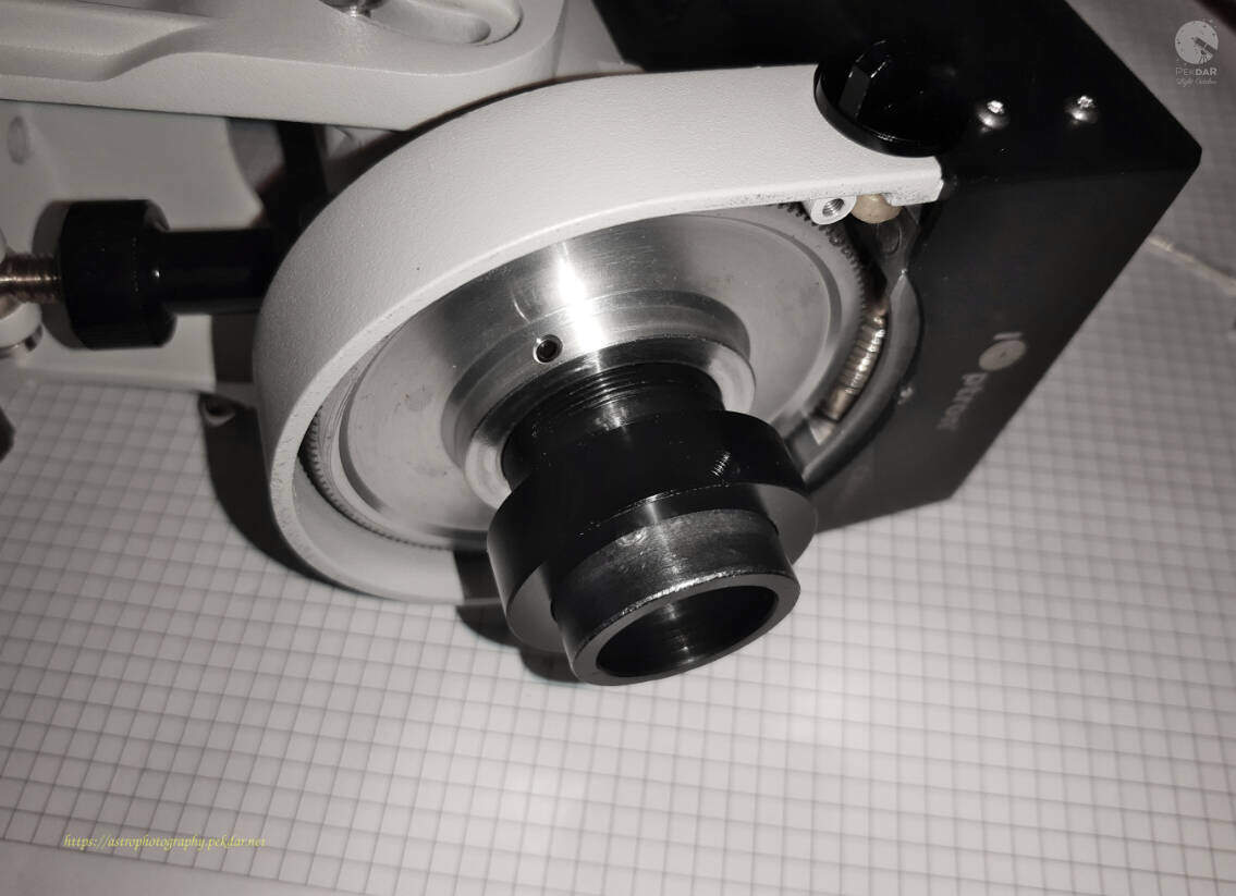 iOptron CEM25P – unscruwed nut – PekDar – light catcher